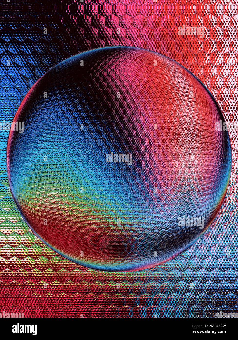 spherical patterns shapes and abstract 3D illustration hexagonal mosaic ...