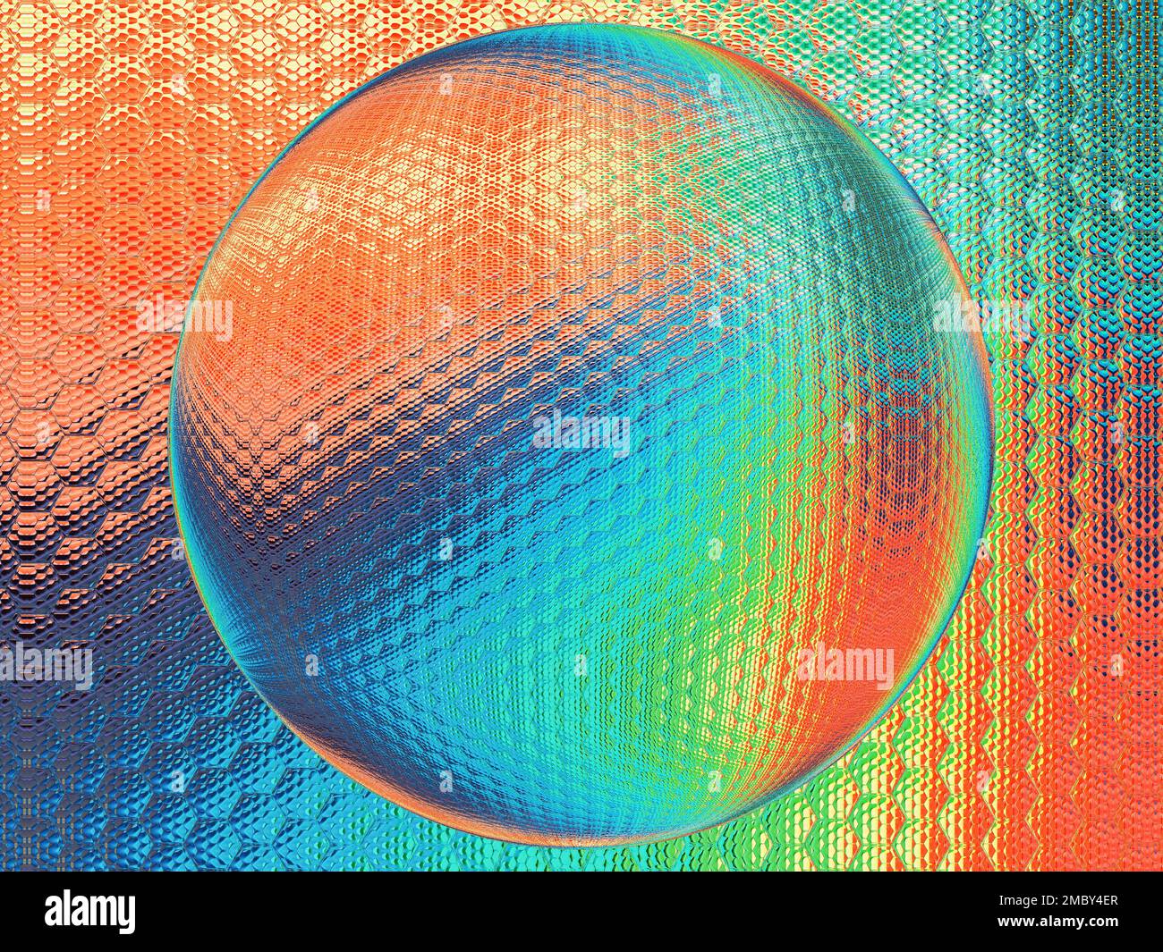 spherical patterns shapes and abstract 3D illustration hexagonal mosaic ...