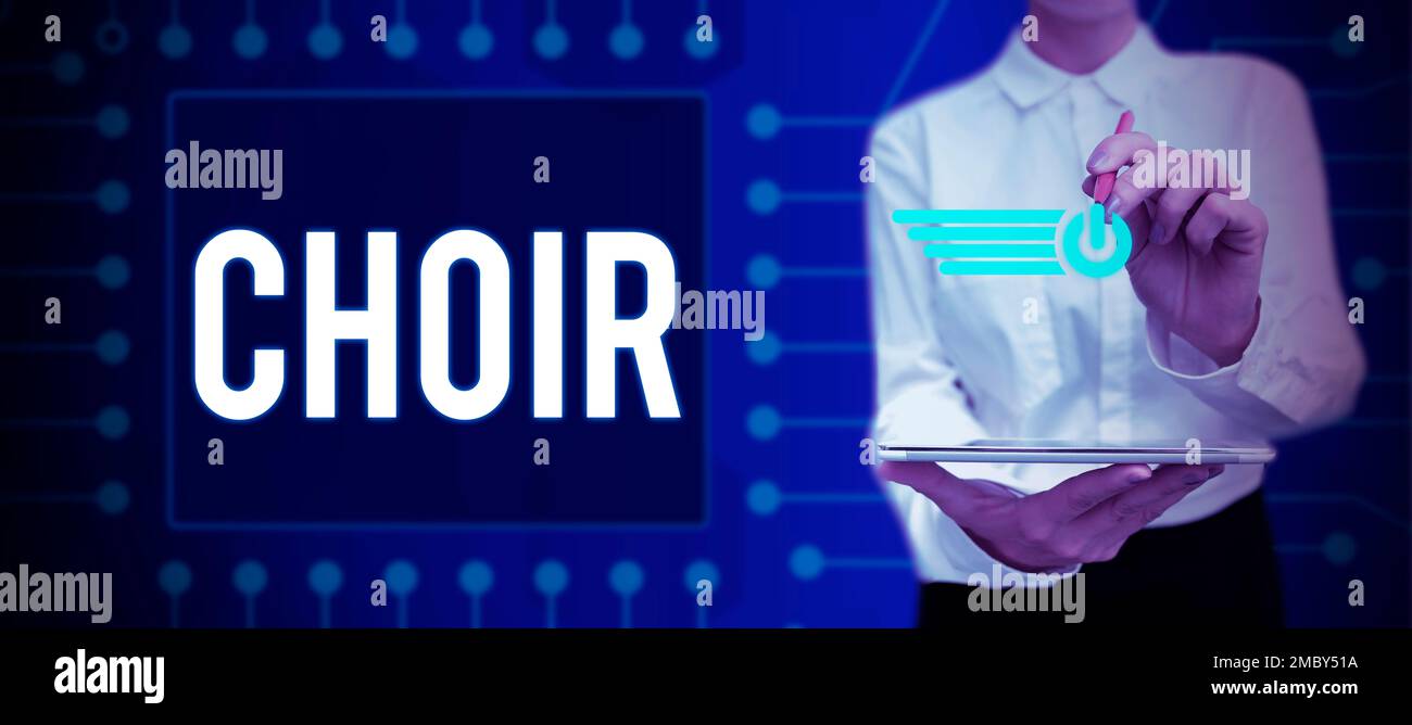 Conceptual display Choir. Business overview a group organized to ...