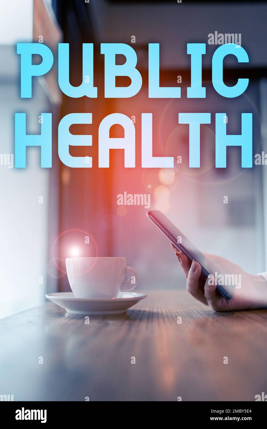 Text sign showing Public Health. Word Written on Promoting healthy ...