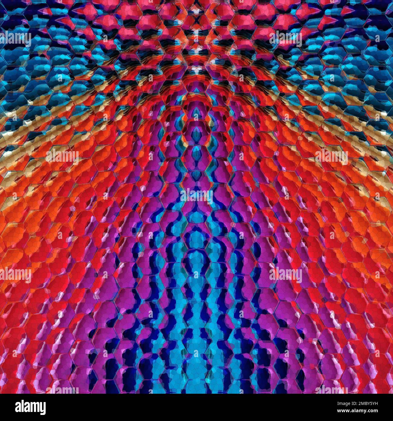 spherical patterns shapes and abstract 3D illustration hexagonal mosaic ...