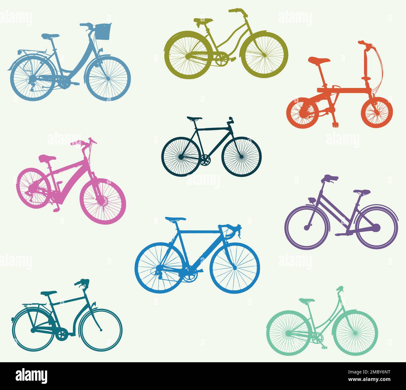 Colorful Bicycle Editable Icons Set Stock Vector Image & Art - Alamy