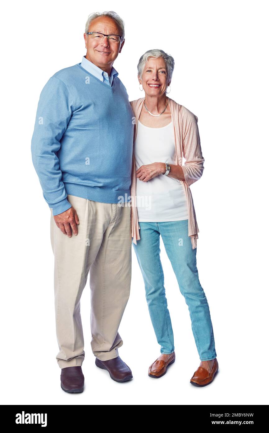 Elderly positive couple in Cut Out Stock Images & Pictures - Alamy