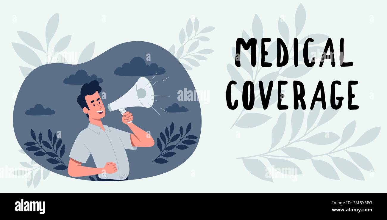 Text showing inspiration Medical Coverage. Business idea inclusion ...