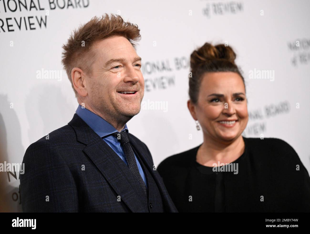 Kenneth Branagh, left, and wife Lindsay Brunnock attend the National ...