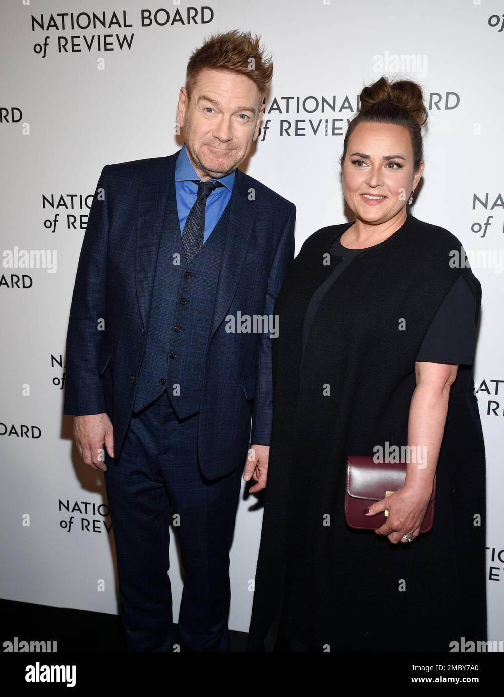 Kenneth Branagh, left, and wife Lindsay Brunnock attend the National ...