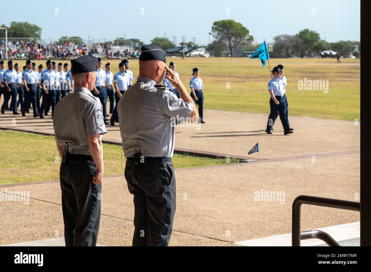 Chief of Space Operations Gen. John W. “Jay” Raymond salutes while ...