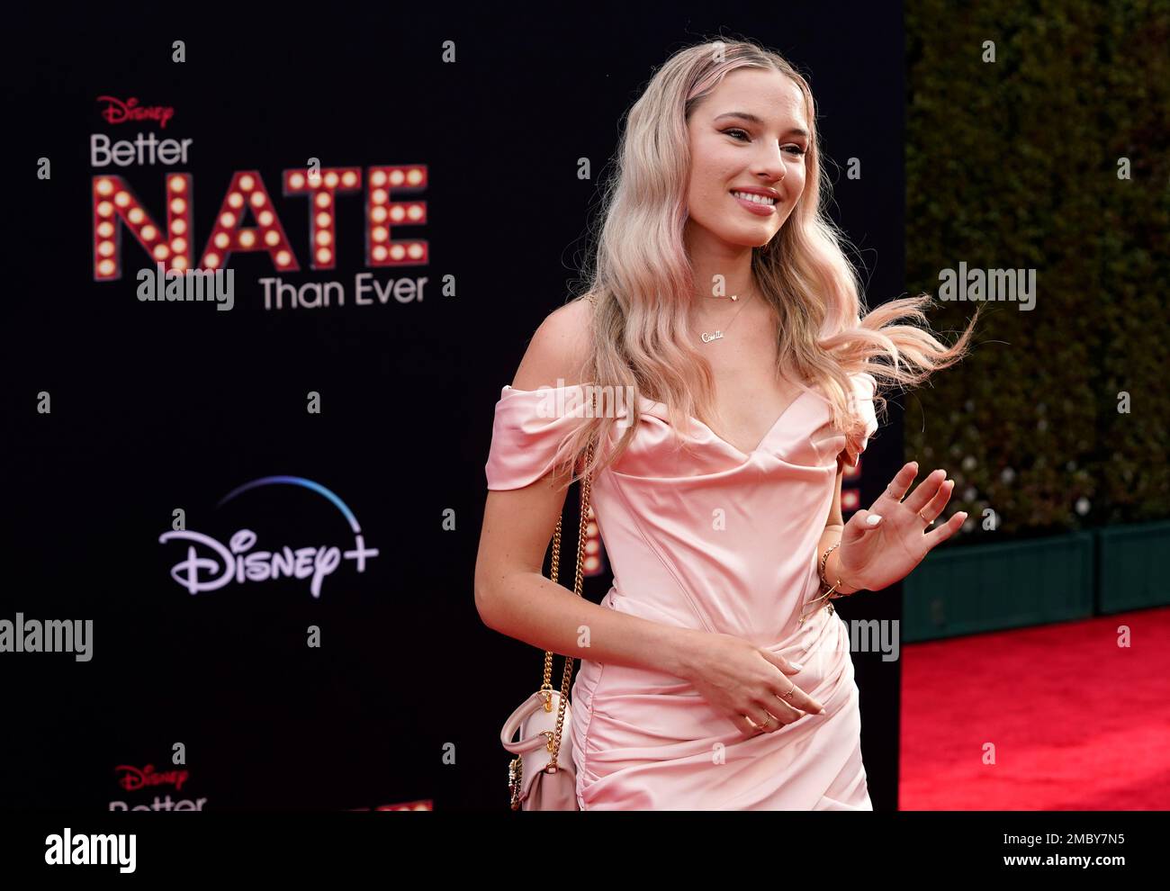 Cosette Rinab poses at the premiere of the film "Better Nate Than Ever ...