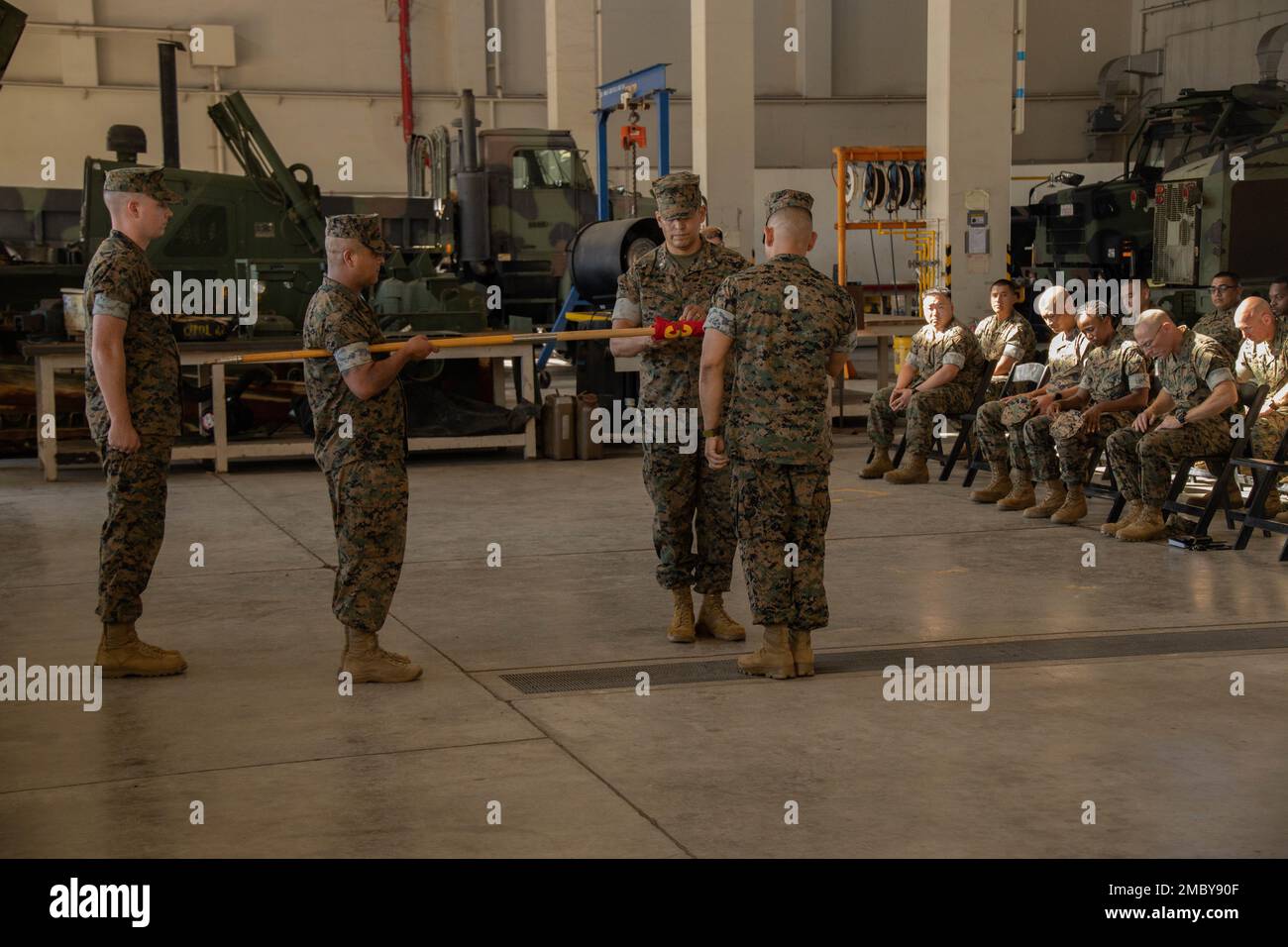 U.S. Marine Corps Lt. Col. Freddie Martinez, the commanding officer for 3rd Maintenance ...