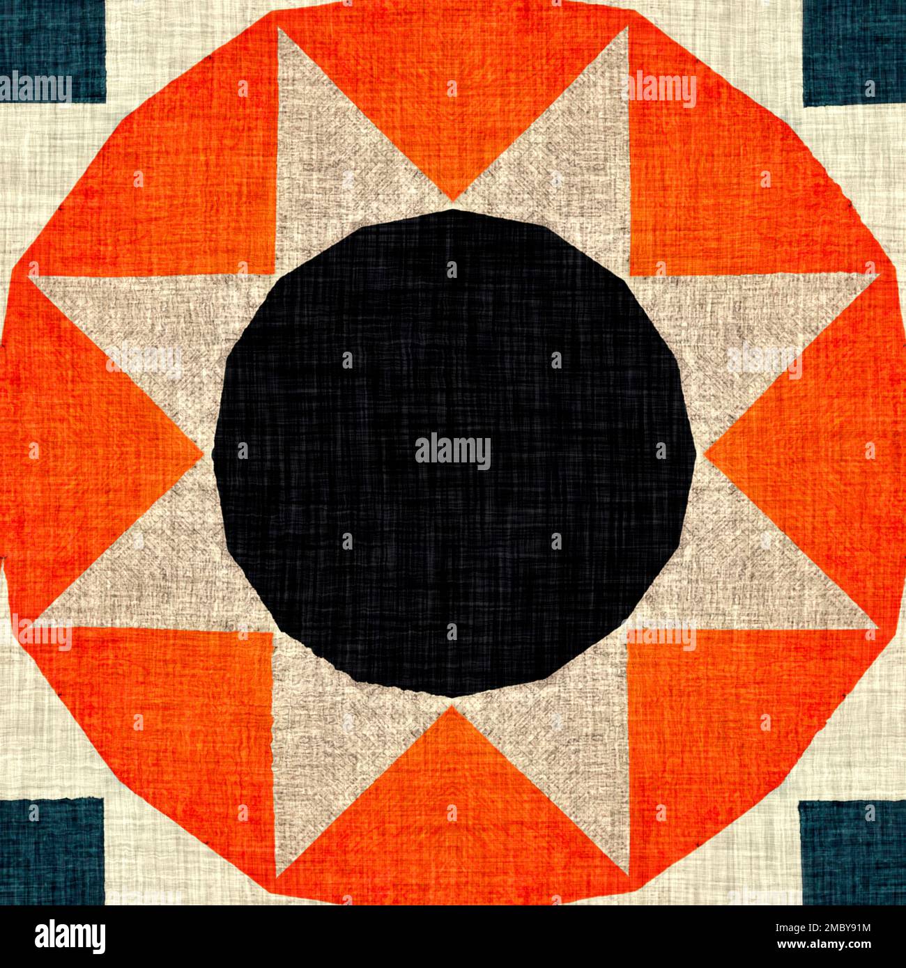 Quilted Americana geo seamless pattern. Cottagecore all over retro ...