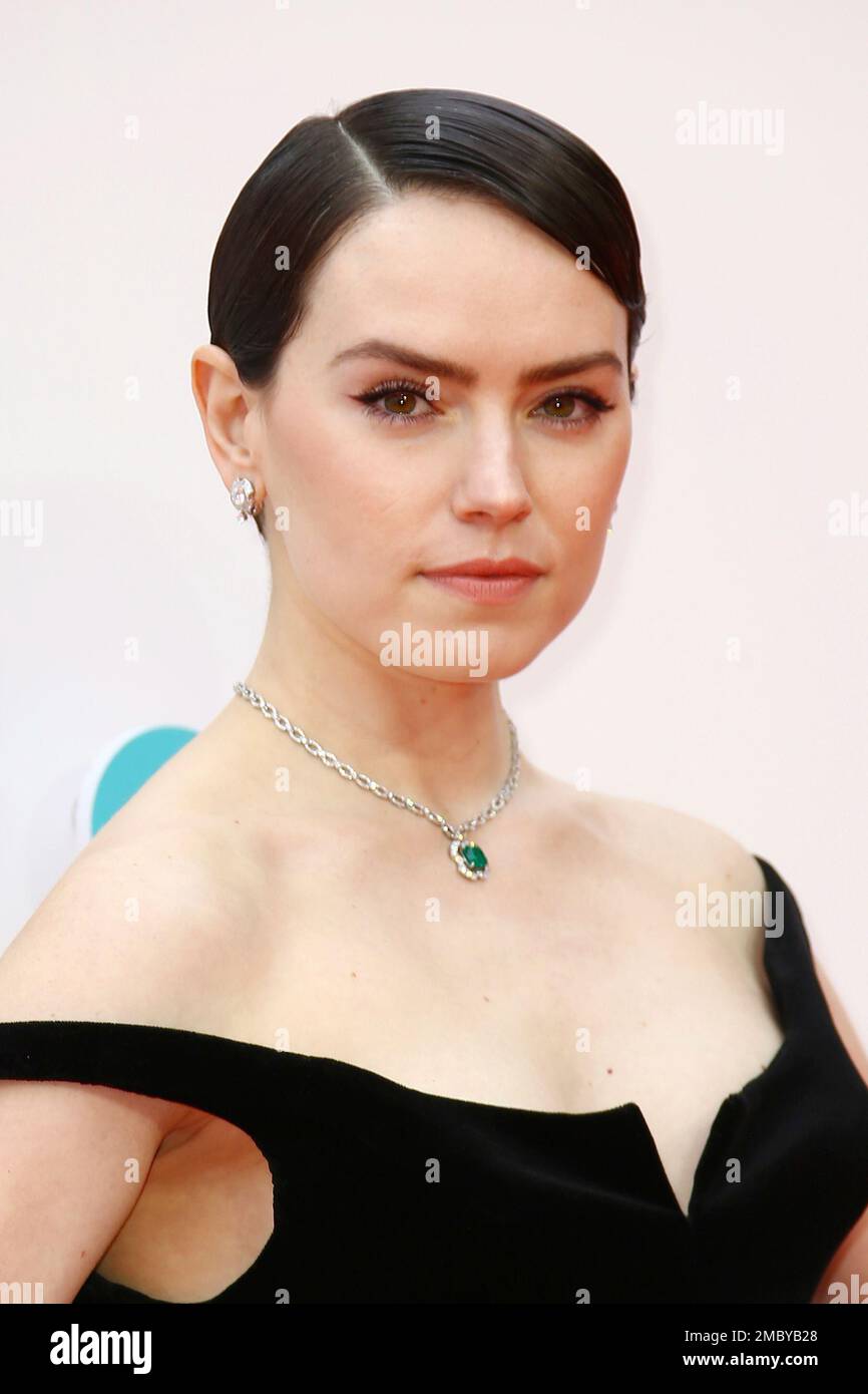 Daisy Ridley poses for photographers upon arrival at the 75th British ...