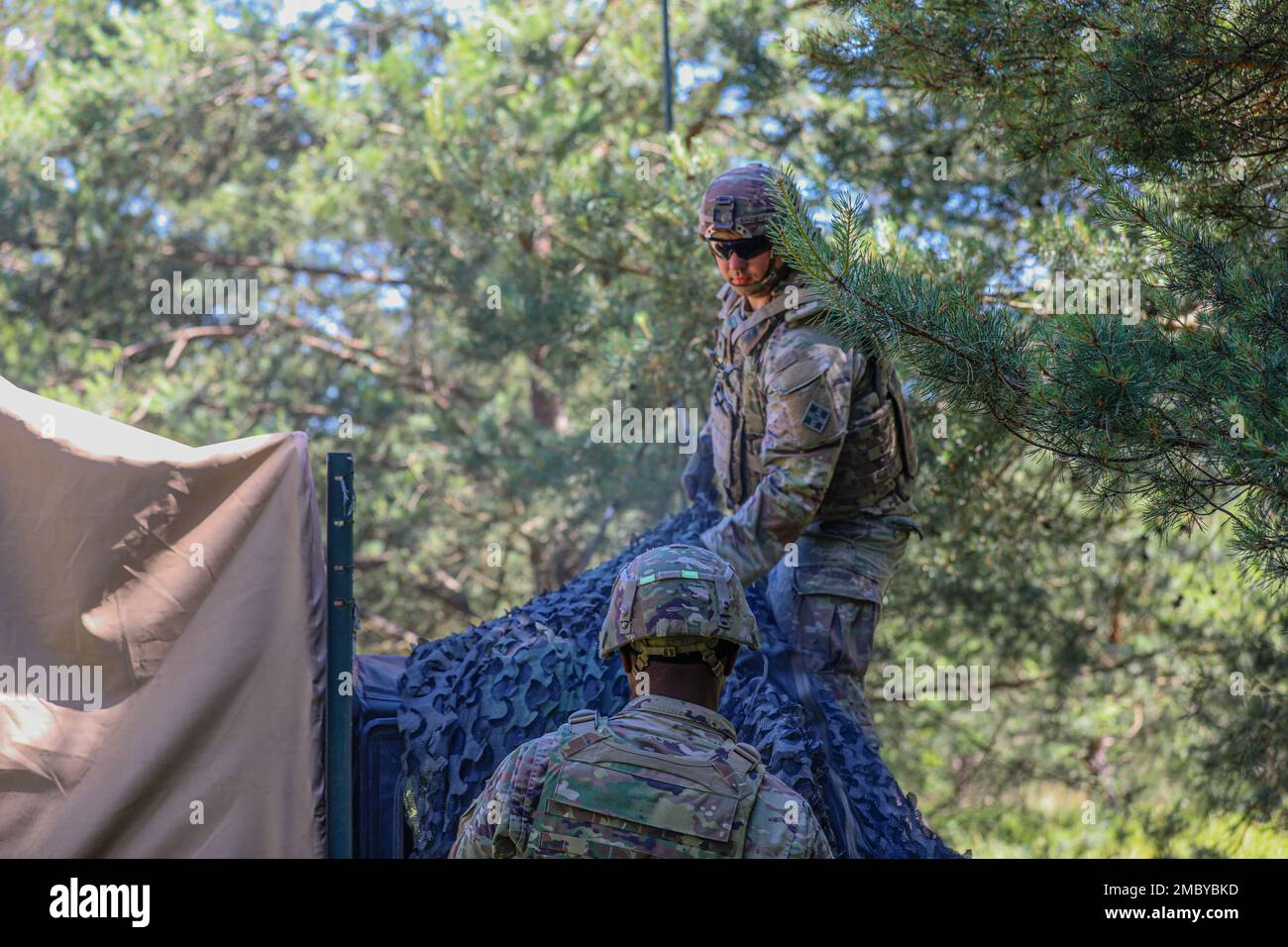 U.S. Army Spc. Nicholas Ringle, a signal support specialist assigned to ...