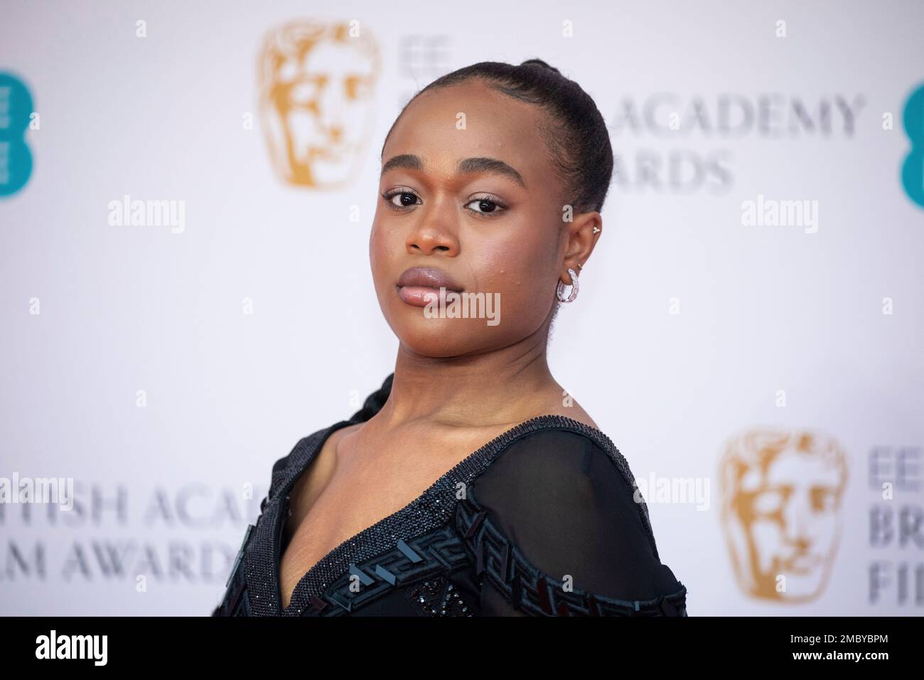 Bukky Bakray poses for photographers upon arrival at the 75th British ...