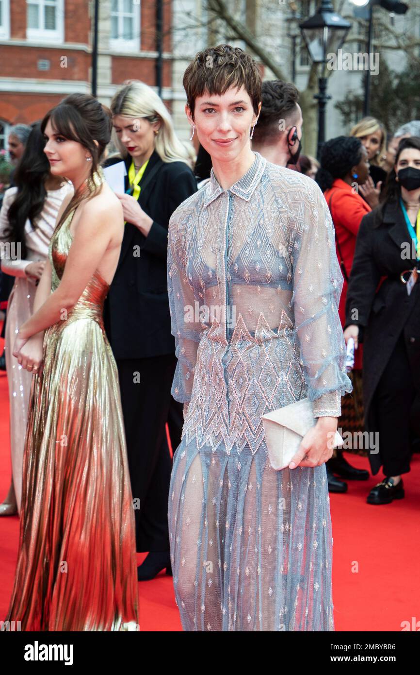 Rebecca Hall poses for photographers upon arrival at the 75th British ...