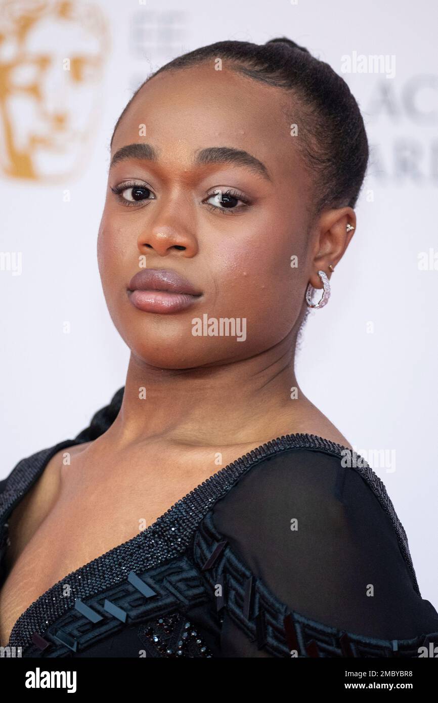 Bukky Bakray poses for photographers upon arrival at the 75th British ...