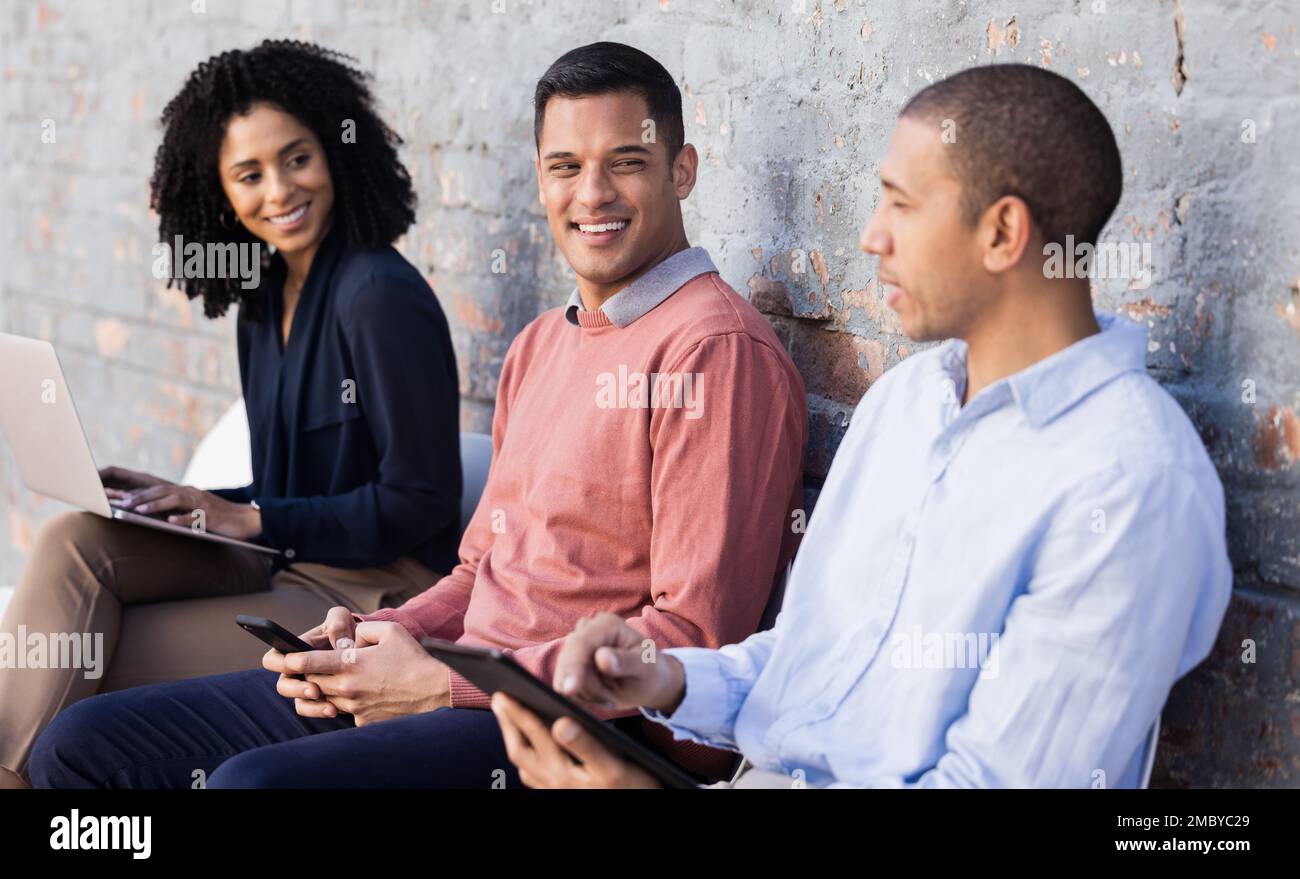 Diversity, recruitment or startup people for business meeting, digital ...