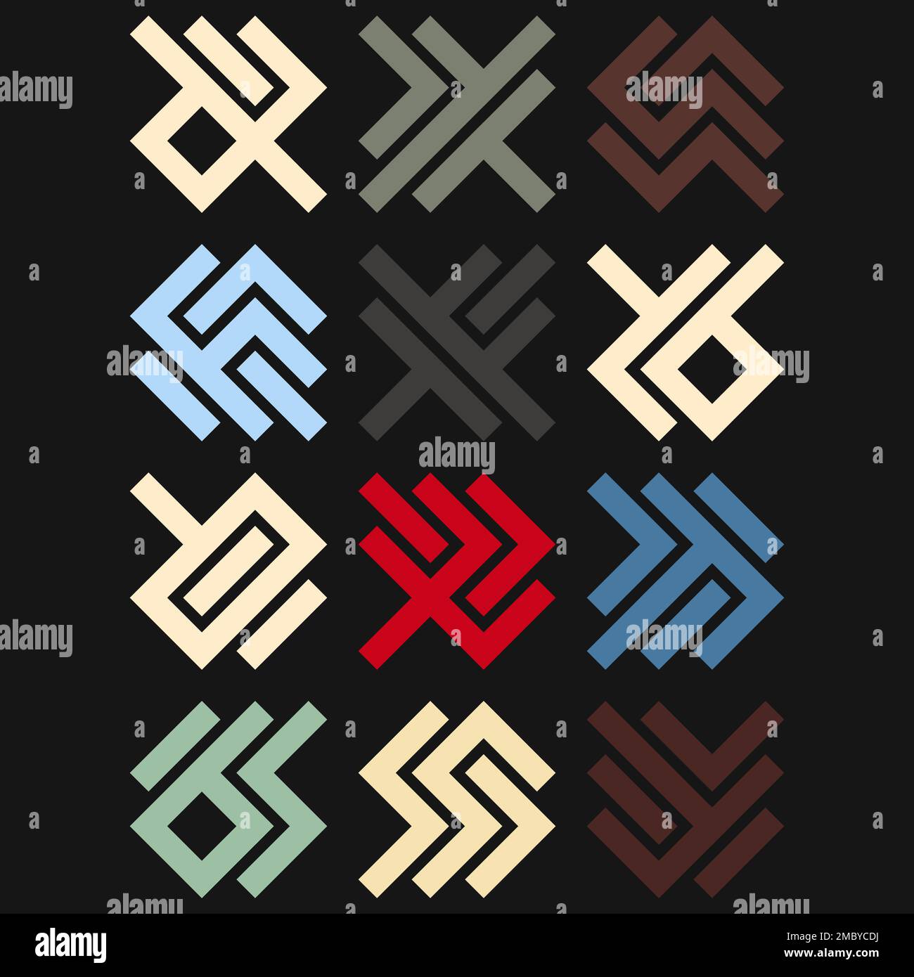 Asemic Glyph writing hieroglyph imitation generative illustration Stock ...