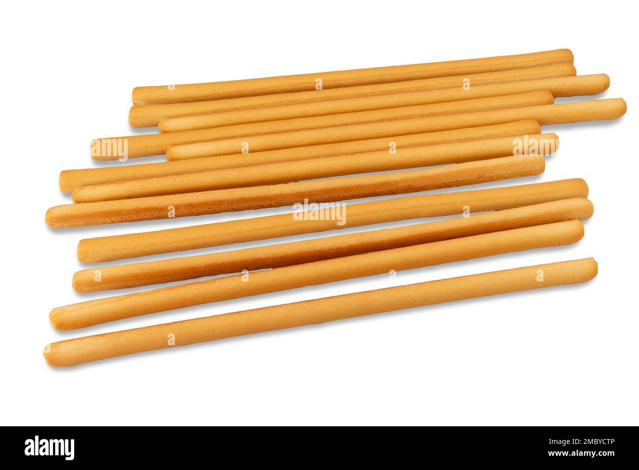 Typical Italian Bread sticks isolated on whiye, clipping path included ...