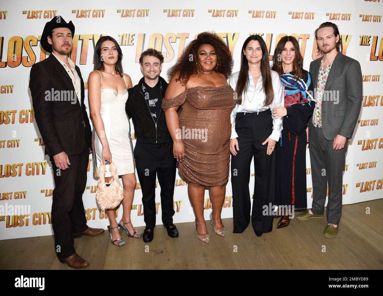 Adam Nee, left, Patti Harrison, Daniel Radcliffe, Da'Vine Joy Randolph ...