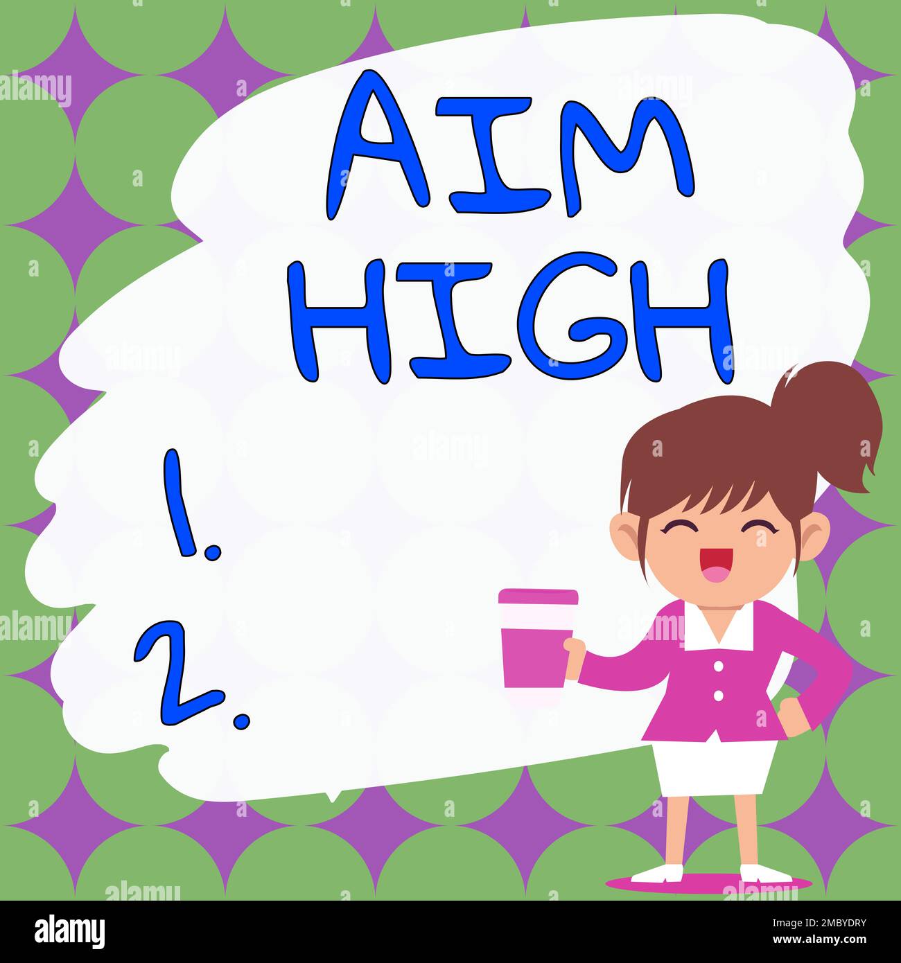 Inspiration showing sign Aim High. Internet Concept go for best job ...