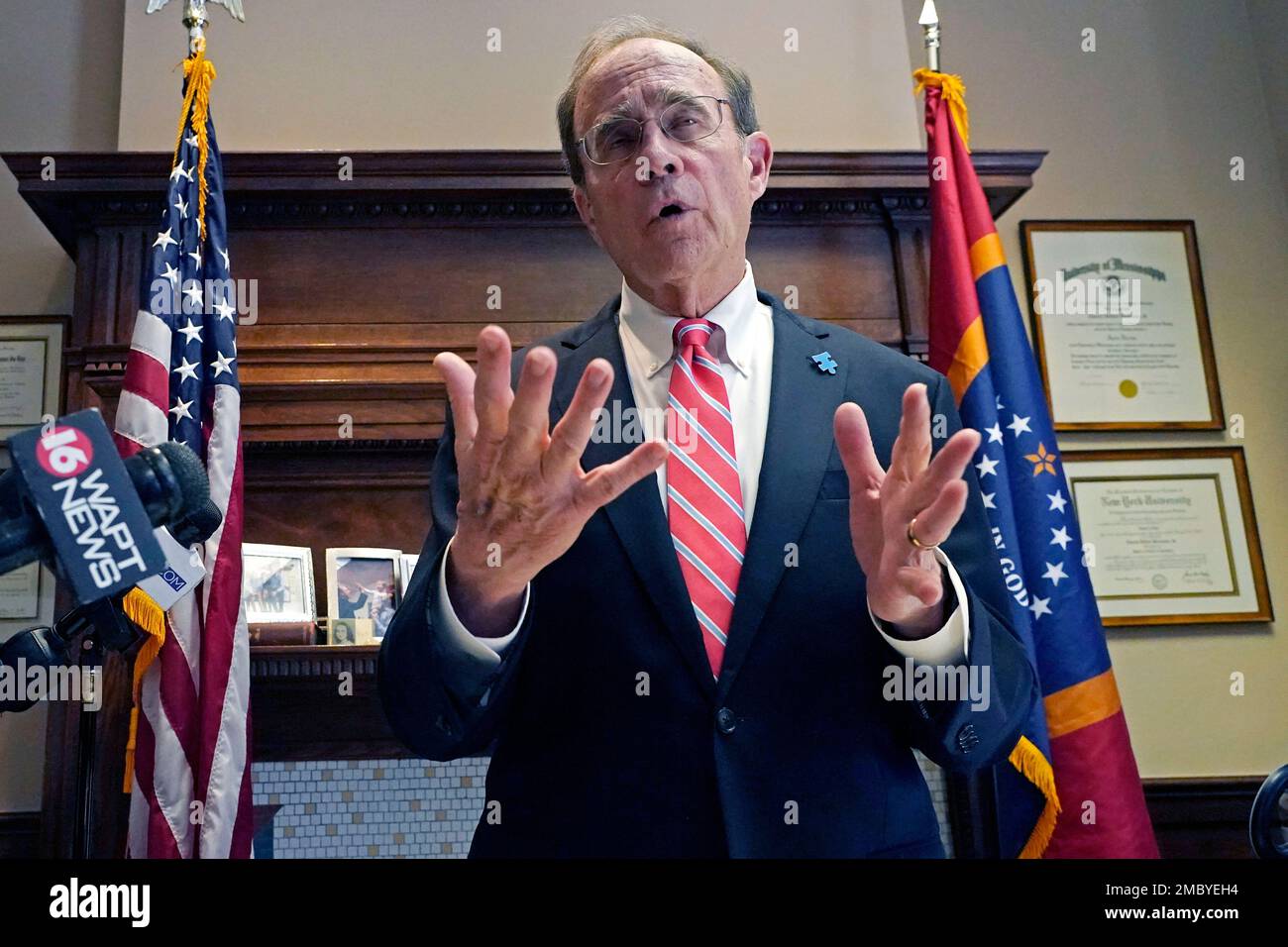 Mississippi Lt. Gov. Delbert Hosemann tells reporters Monday, March 14 ...