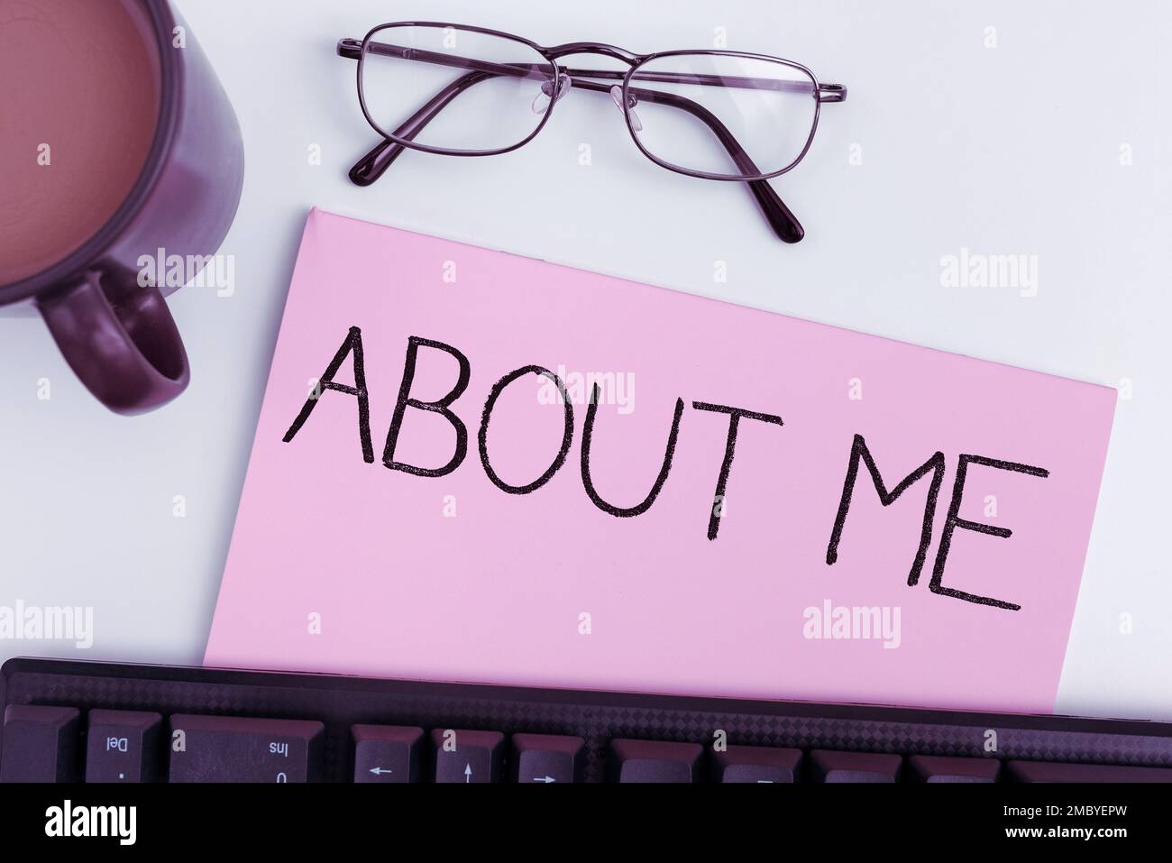 Text caption presenting About Me, Word Written on My Personal ...