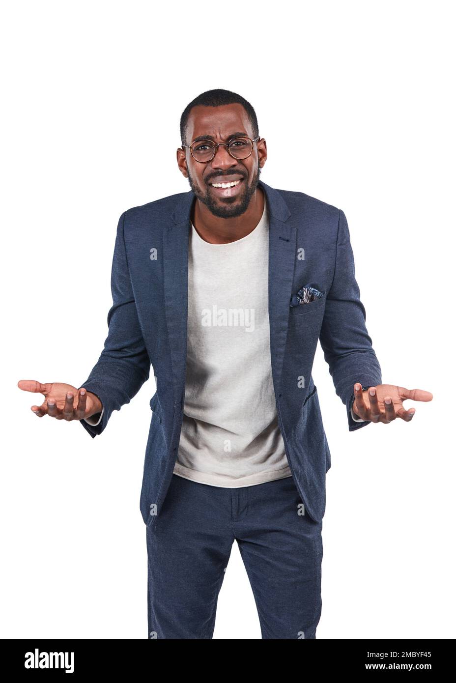 Confused, business man portrait and shrug of a professional employee in ...