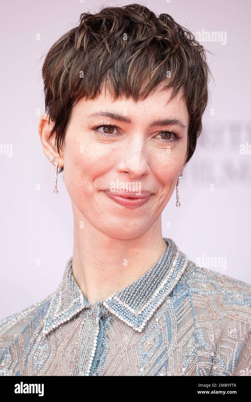 Rebecca Hall poses for photographers upon arrival at the 75th British ...