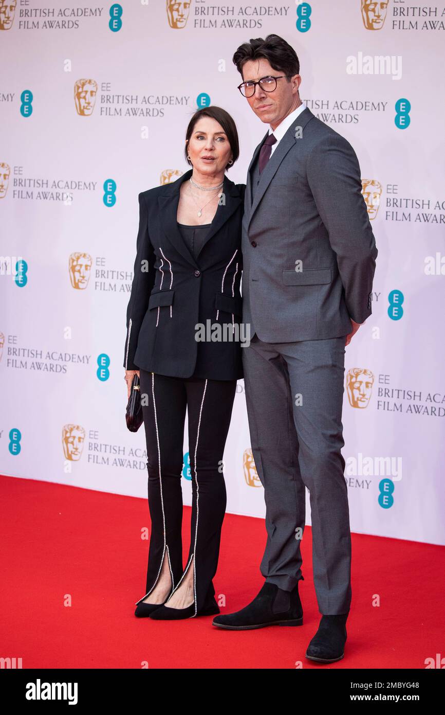 Sadie Frost and Ben Charles Edwards pose for photographers upon arrival at the 75th British ...