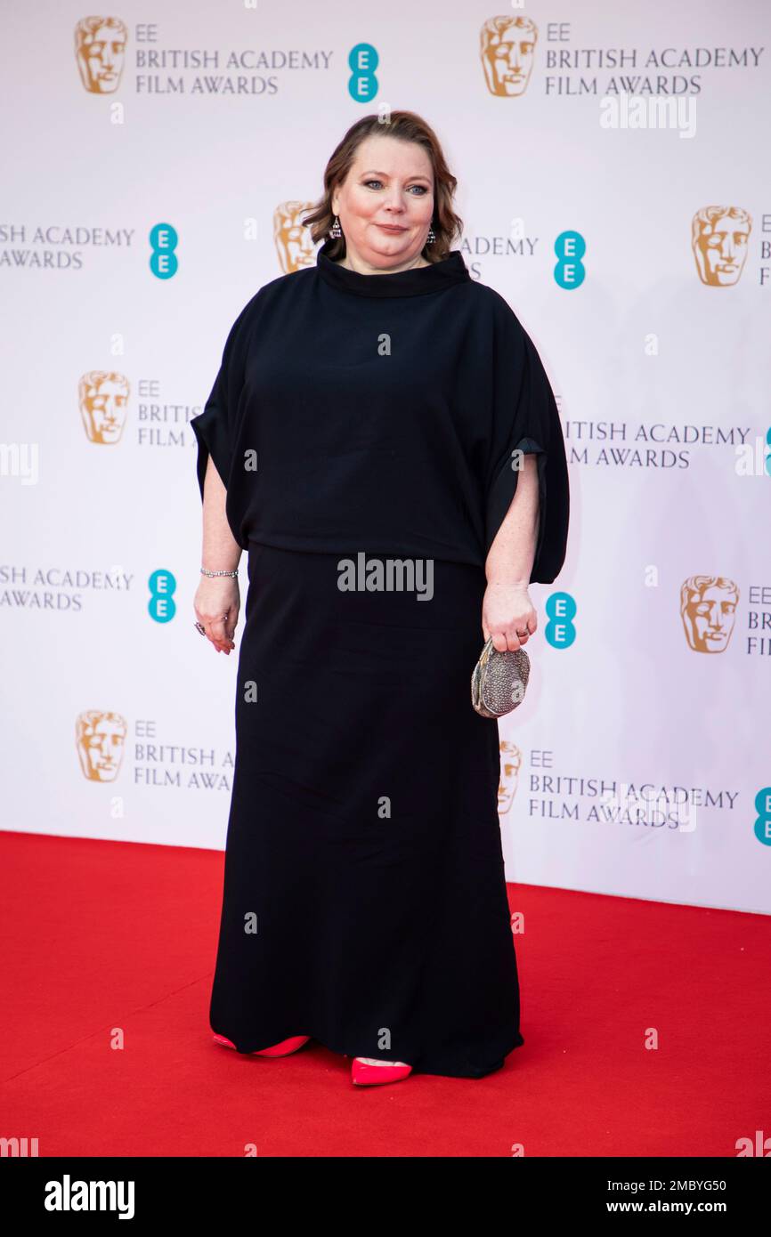 Joanna Scanlan poses for photographers upon arrival at the 75th British ...