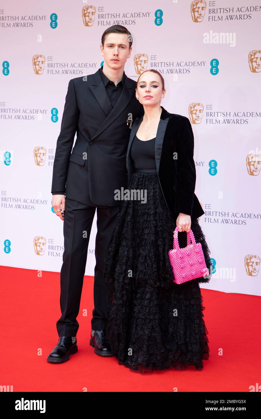 Harris Dickinson and Rose Gray pose for photographers upon arrival at ...