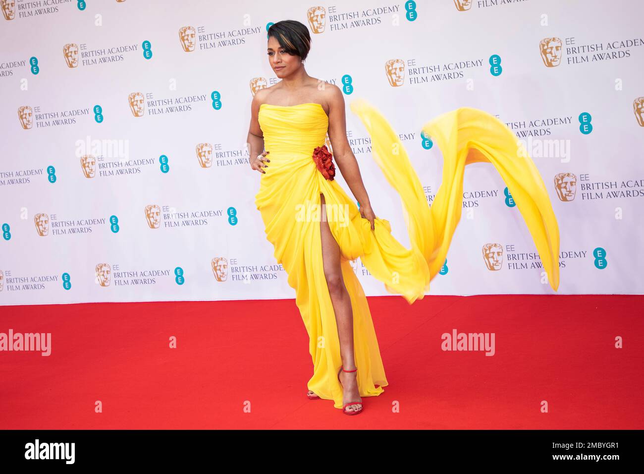 Ariana DeBose poses for photographers upon arrival at the 75th British ...