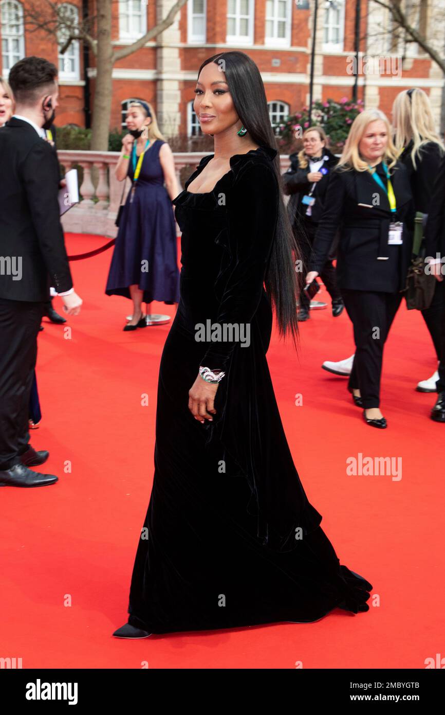 Naomi Campbell poses for photographers upon arrival at the 75th British ...