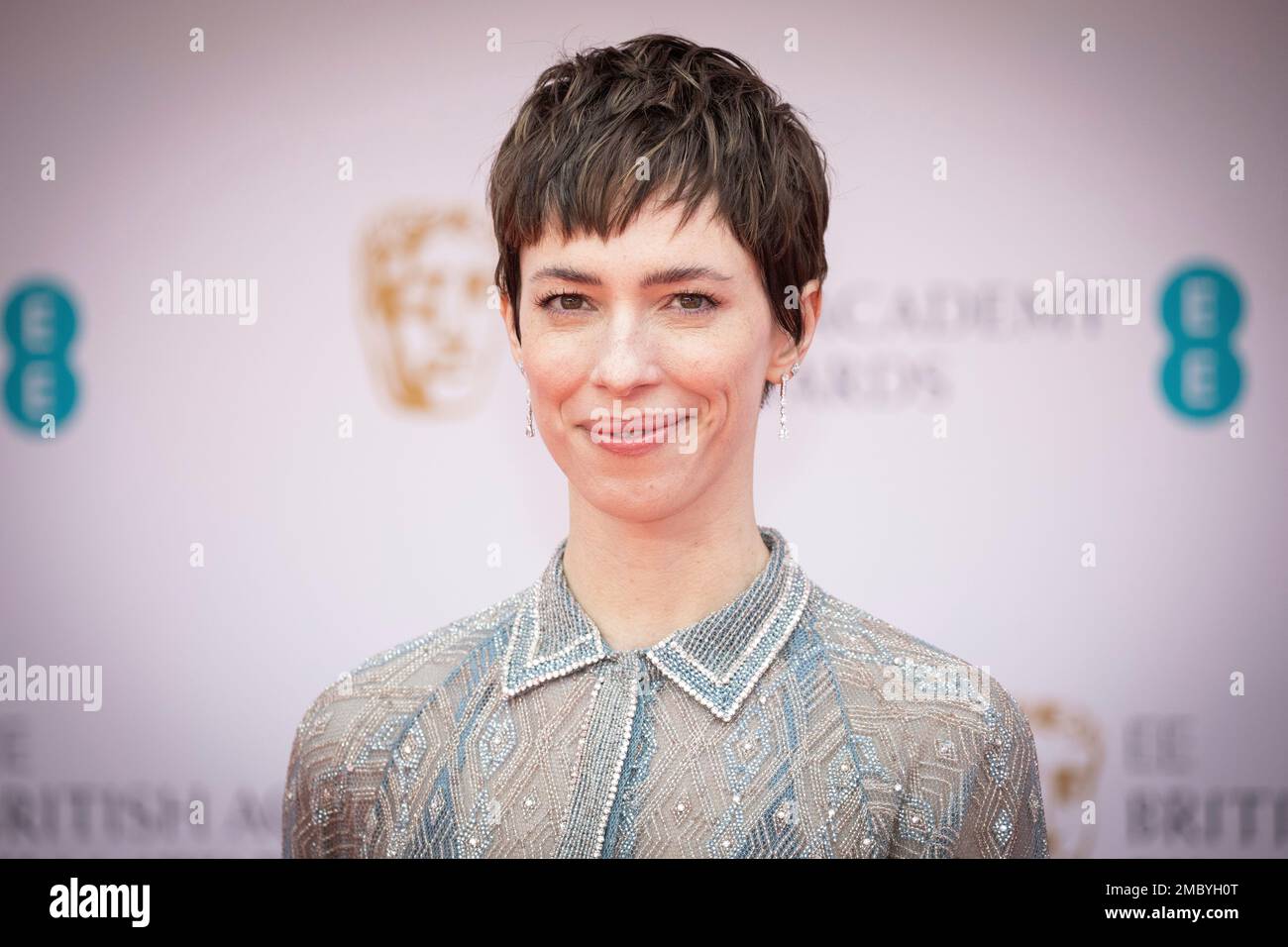Rebecca Hall poses for photographers upon arrival at the 75th British ...