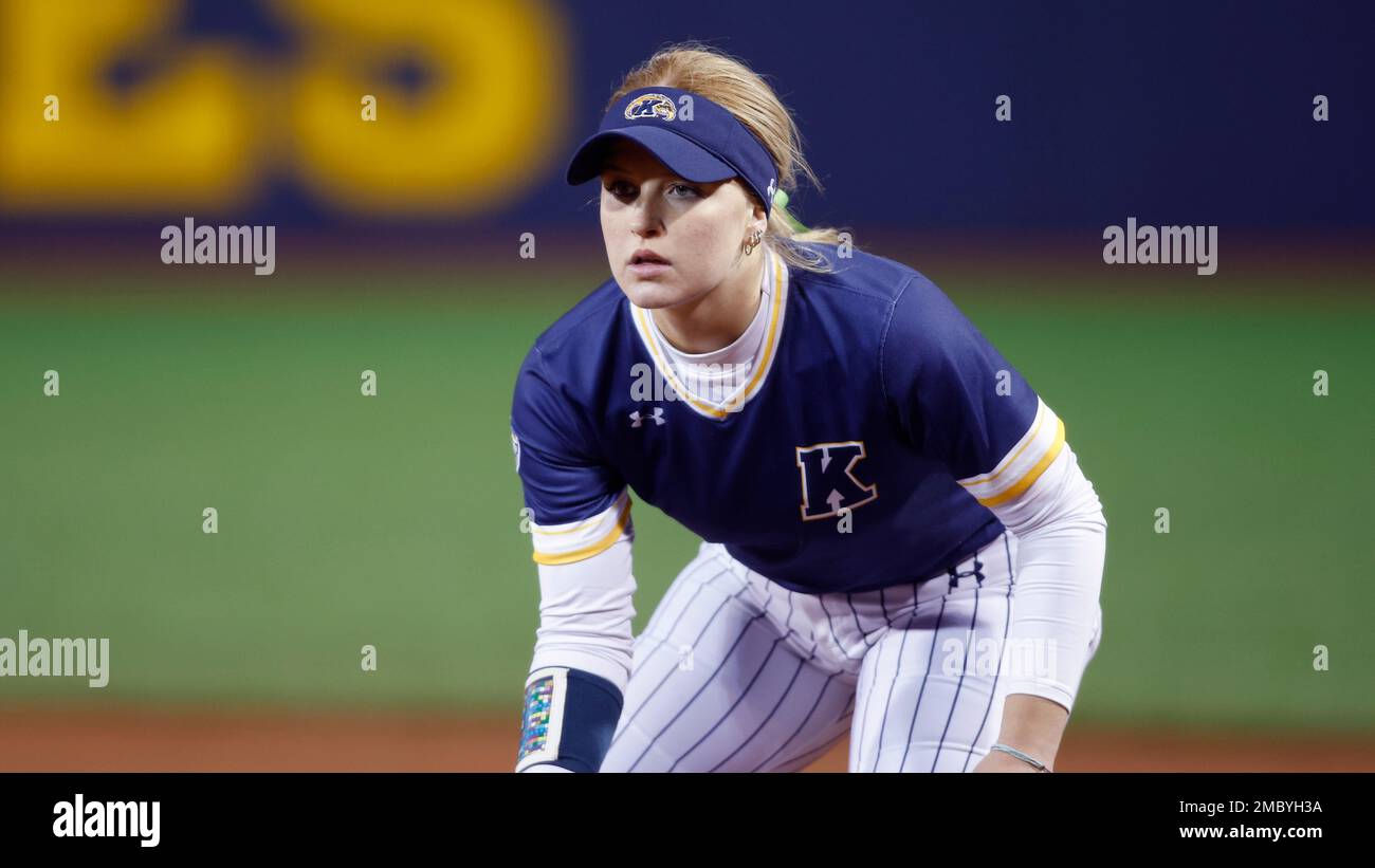 Kent State's Savannah Wing plays during an NCAA softball game on ...