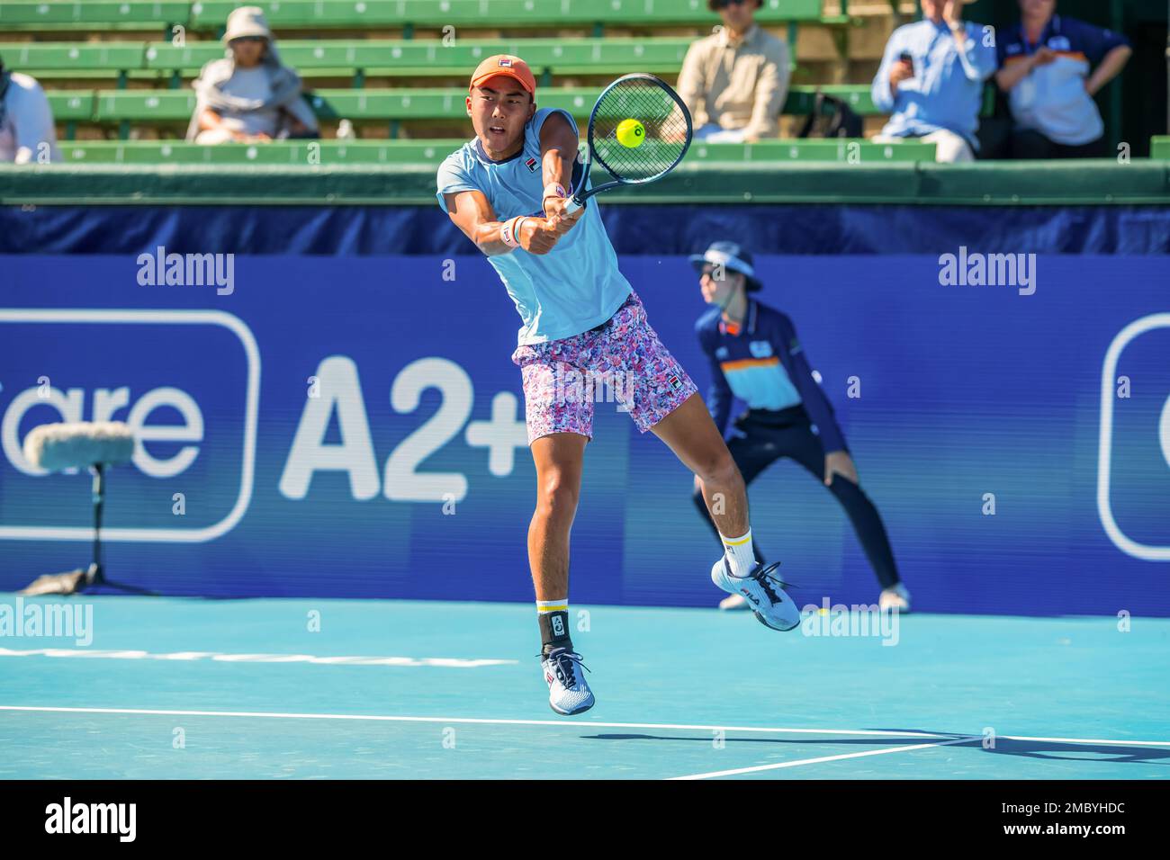 Rinky Hijikata of Australia in action during Day 2 of the Kooyong ...