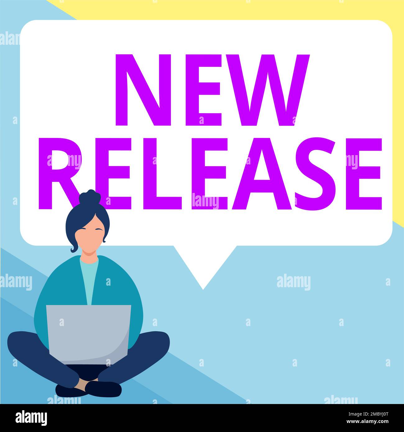 Text showing inspiration New Release. Concept meaning announcing ...