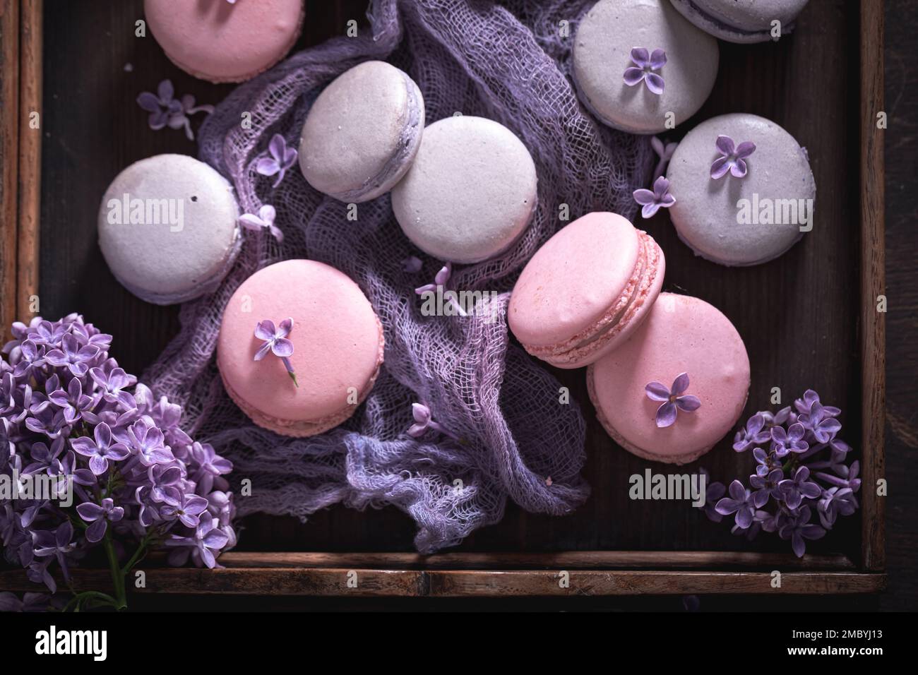 Gorgeous and delicious elderberry flavored macaroons. Beautiful ...