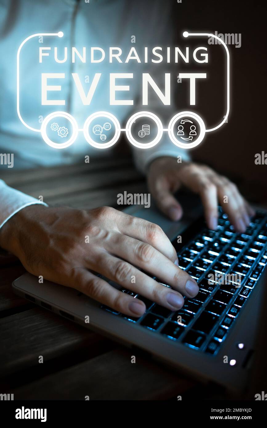Text sign showing Fundraising Event. Business approach campaign whose ...