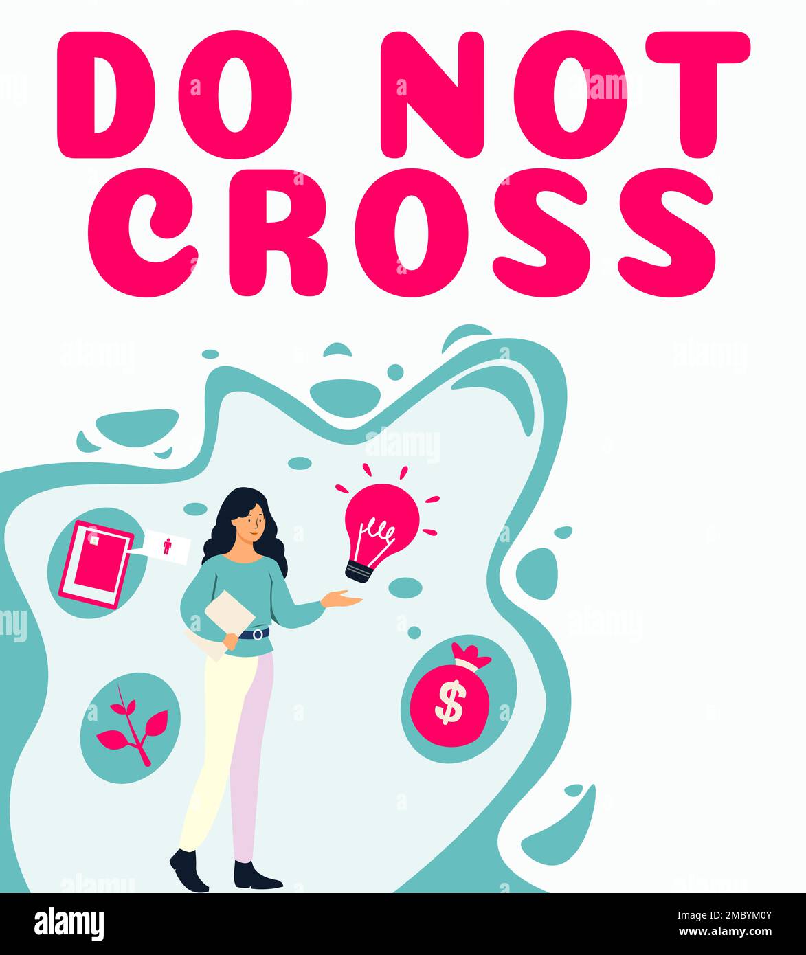 Inspiration showing sign Do Not Cross. Word for Crossing is forbidden dangerous caution warning ...