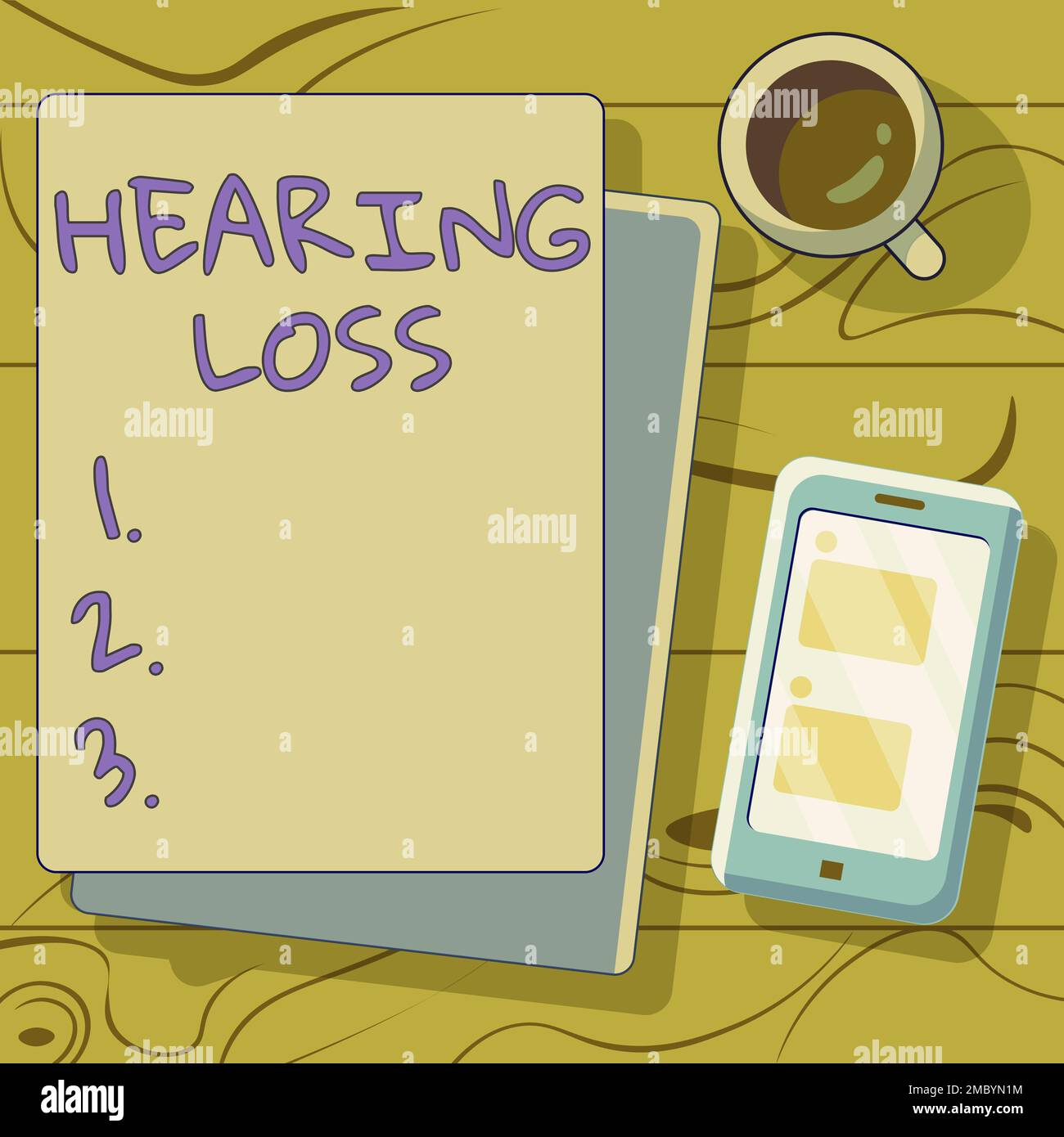 Text sign showing Hearing Loss. Conceptual photo is partial or total ...