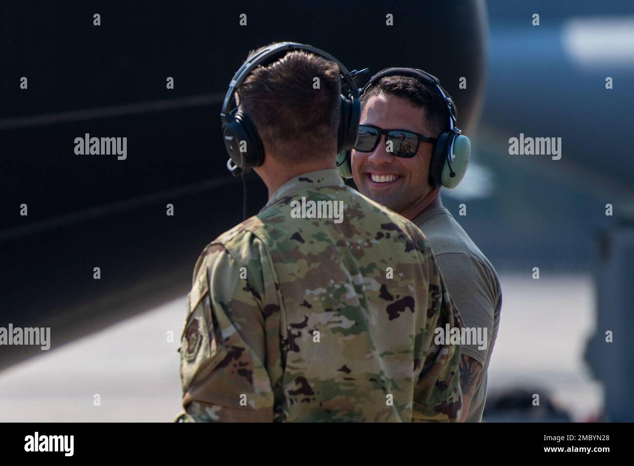 Master Sgt. Stone D. Barefield III (right), 403rd Aircraft Maintenance ...