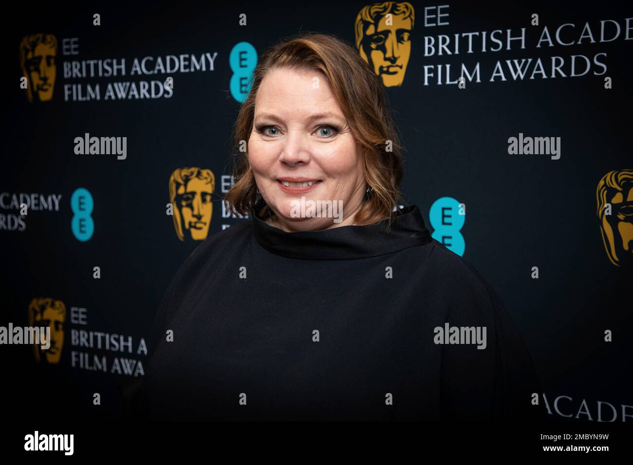 Joanna Scanlan poses for photographers upon arrival at the 75th British ...