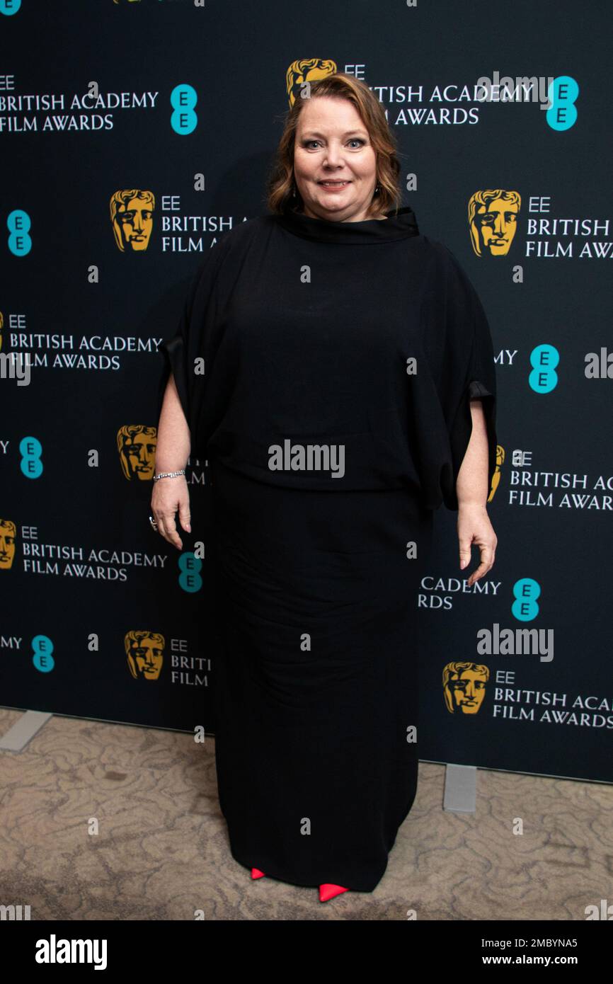 Joanna Scanlan poses for photographers upon arrival at the 75th British ...