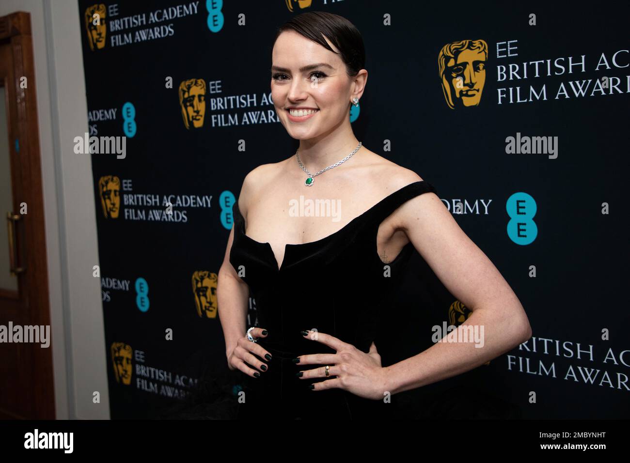 Daisy Ridley poses for photographers upon arrival at the BAFTA Film ...