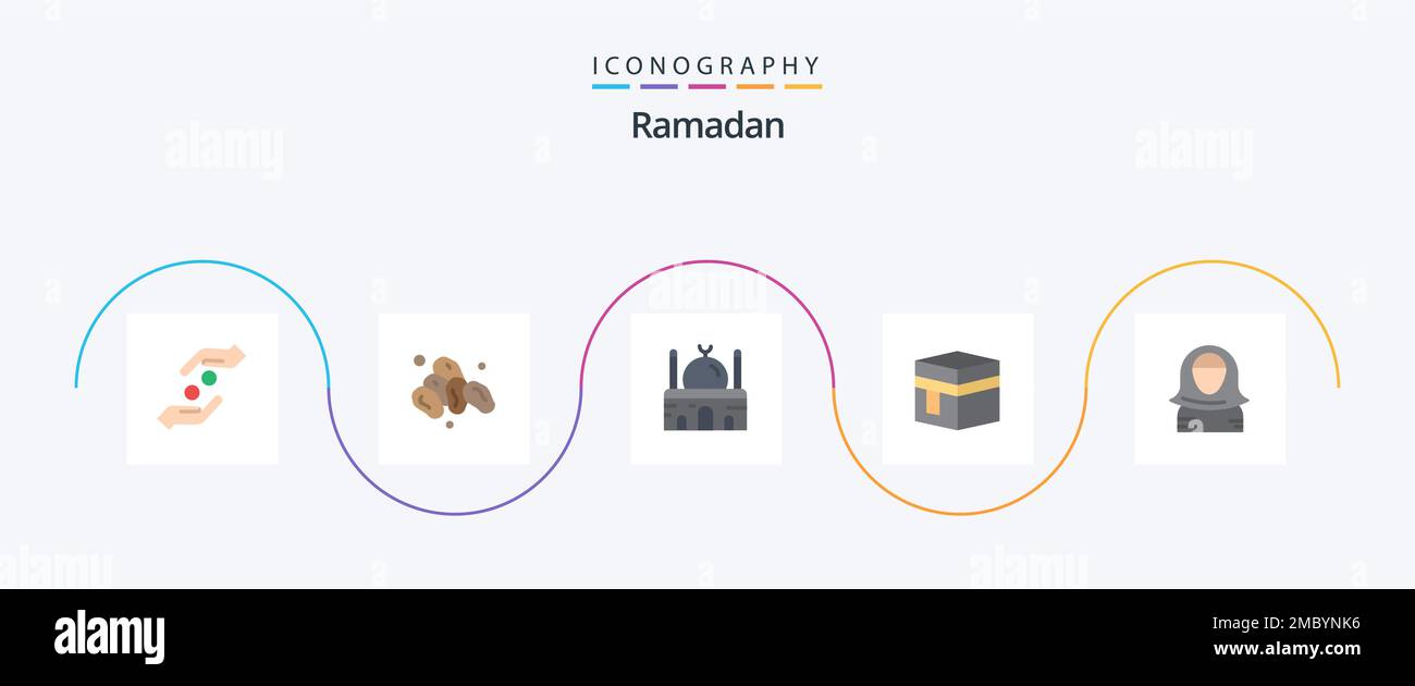 Ramadan Flat 5 Icon Pack Including meccah. islam. building. holy. place ...