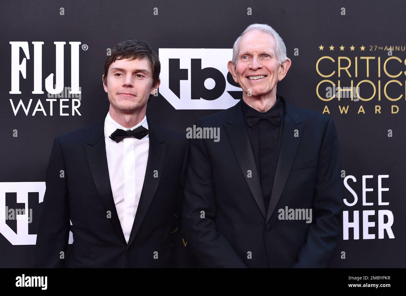 Evan Peters, left, and Phil Peters arrive at the 27th annual Critics ...
