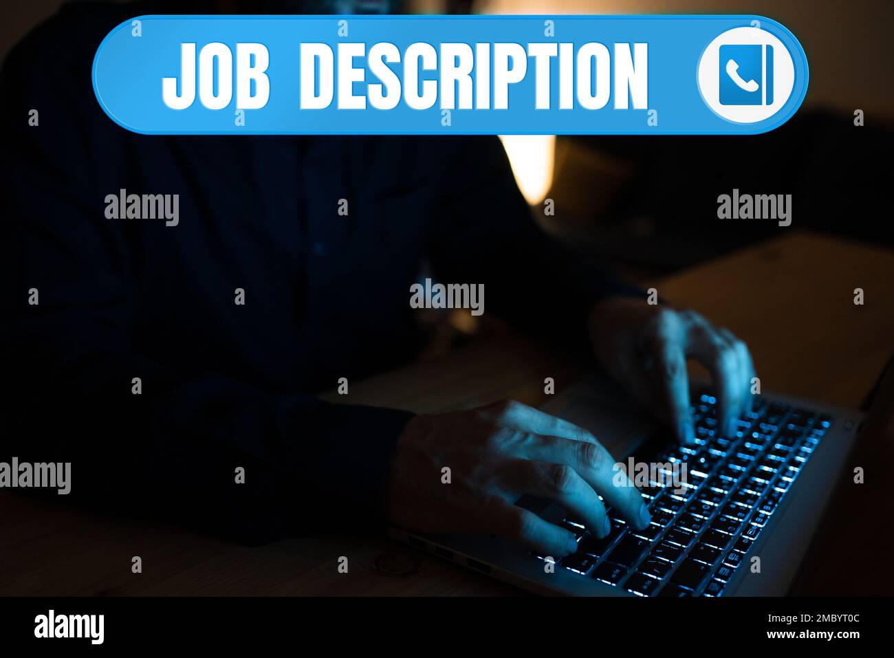Text showing inspiration Job Description. Concept meaning A document ...