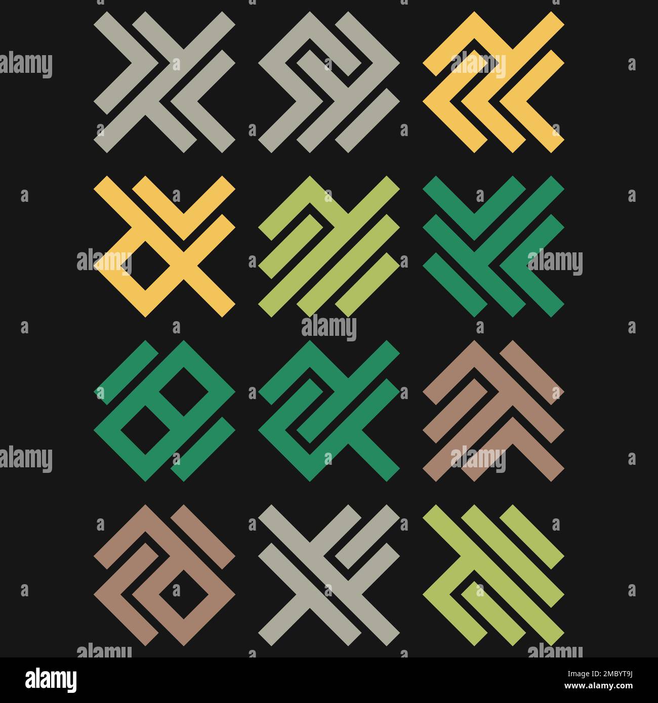 Asemic Glyph writing hieroglyph imitation generative illustration Stock ...