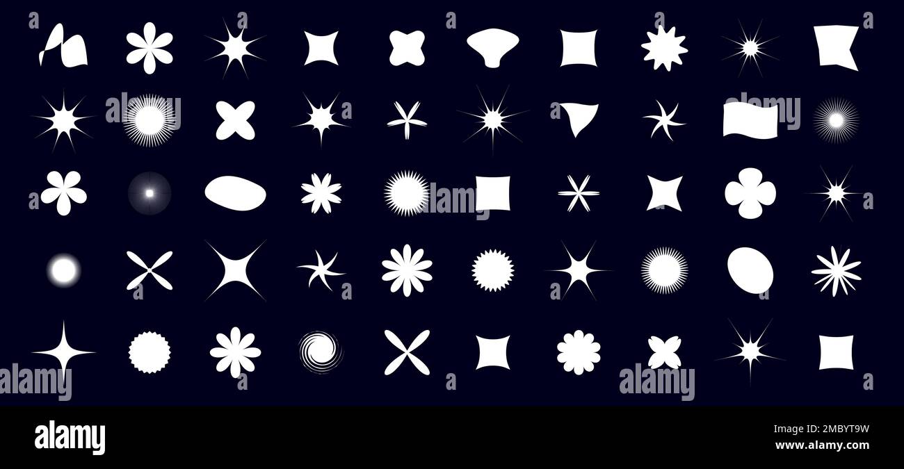 Bold primitive figures. Brutalism shapes for swiss style. Abstract ...